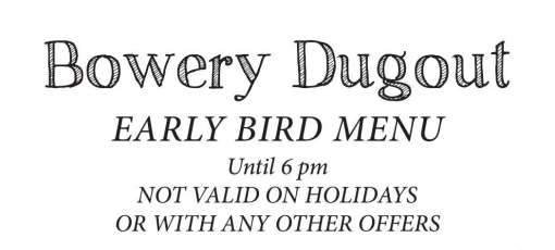 Menu for Bowery Dugout in Kingston, NY | Sirved