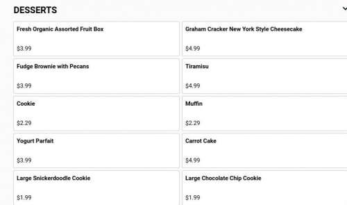 Fresh Choice Cafe menu in Houston, Texas, USA