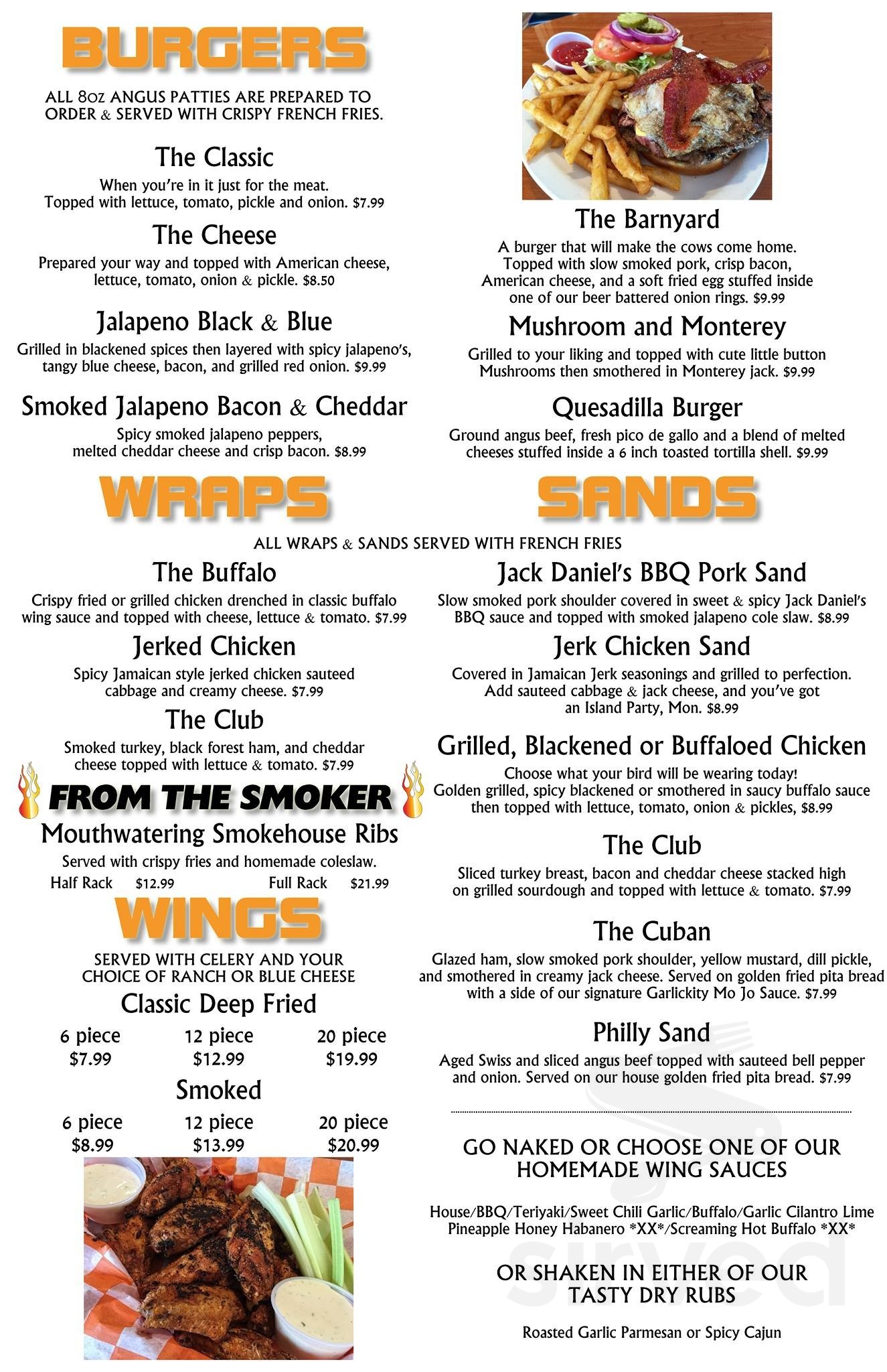 The Pint House menu in Knoxville, Tennessee, USA