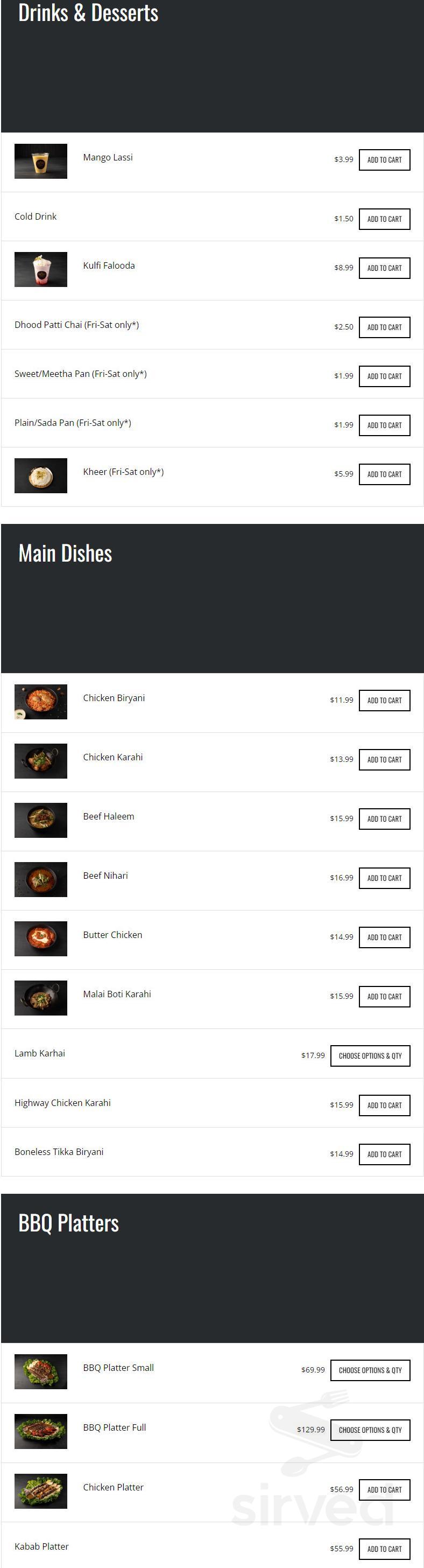 Kolachi Kitchen menu in Canton, Michigan, USA