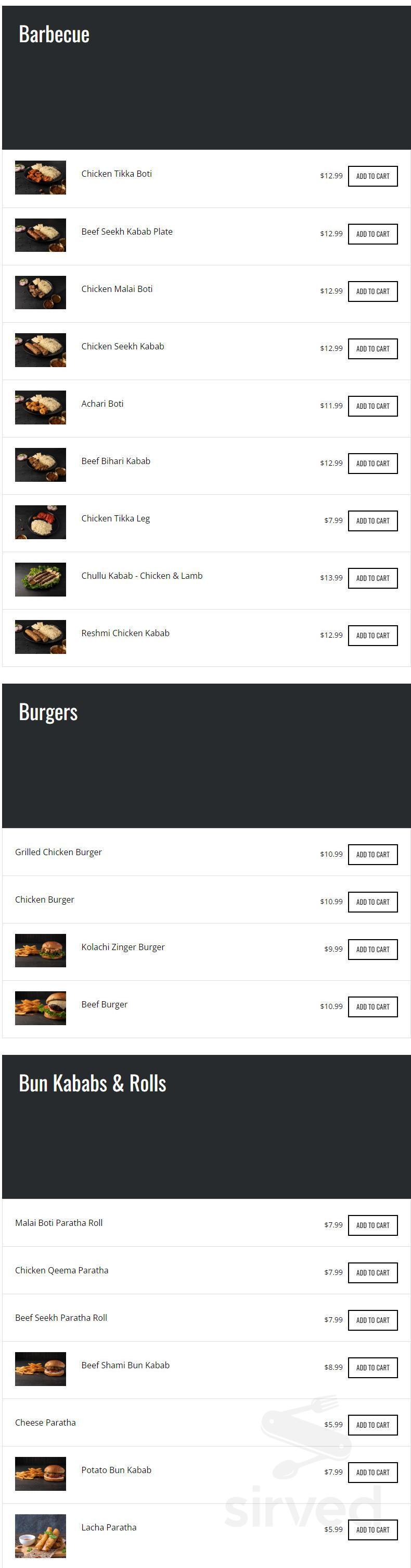 Kolachi Kitchen menu in Canton, Michigan, USA