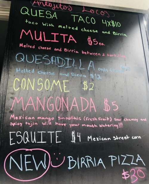 ANTOJITOS LOCOS menu in Winter Garden, Florida, USA