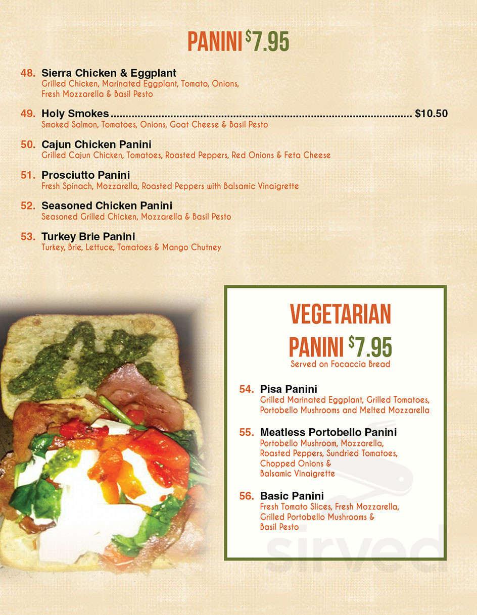 Village Coffee menu in Maplewood, New Jersey, USA
