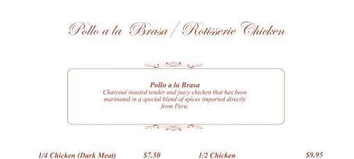 Menu for La Limeña Grill in Rockville, MD | Sirved