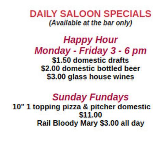 Sand Springs Saloon & Steakhouse menu in Frostburg, Maryland, USA