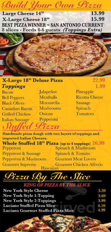 Luciano menus in Raleigh, North Carolina, United States