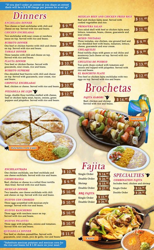 San Marcos Mexican Restaurant (S. Meridian) menu in Oklahoma City ...