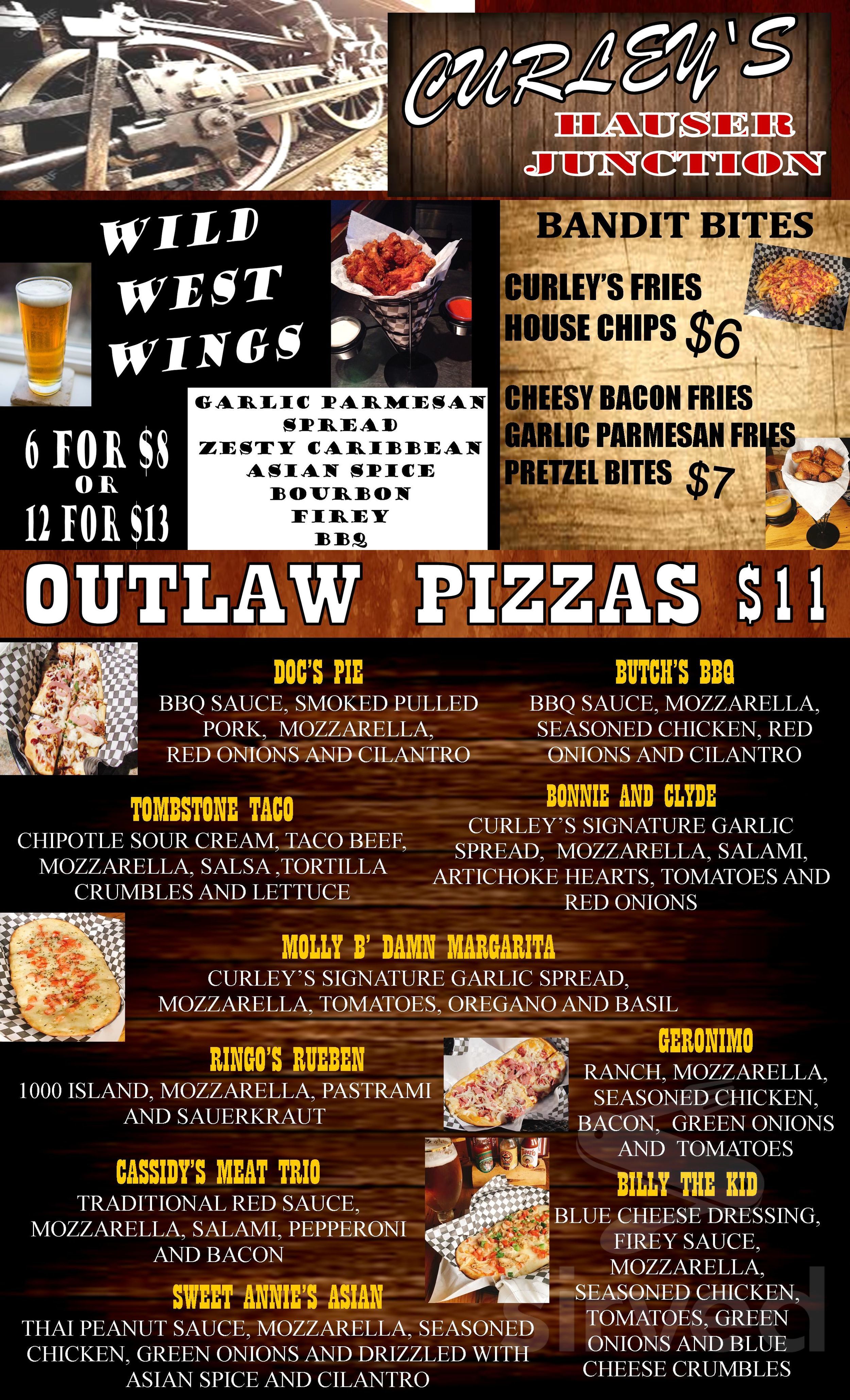 Curley's Hauser Junction menus in Post Falls, Idaho, United States