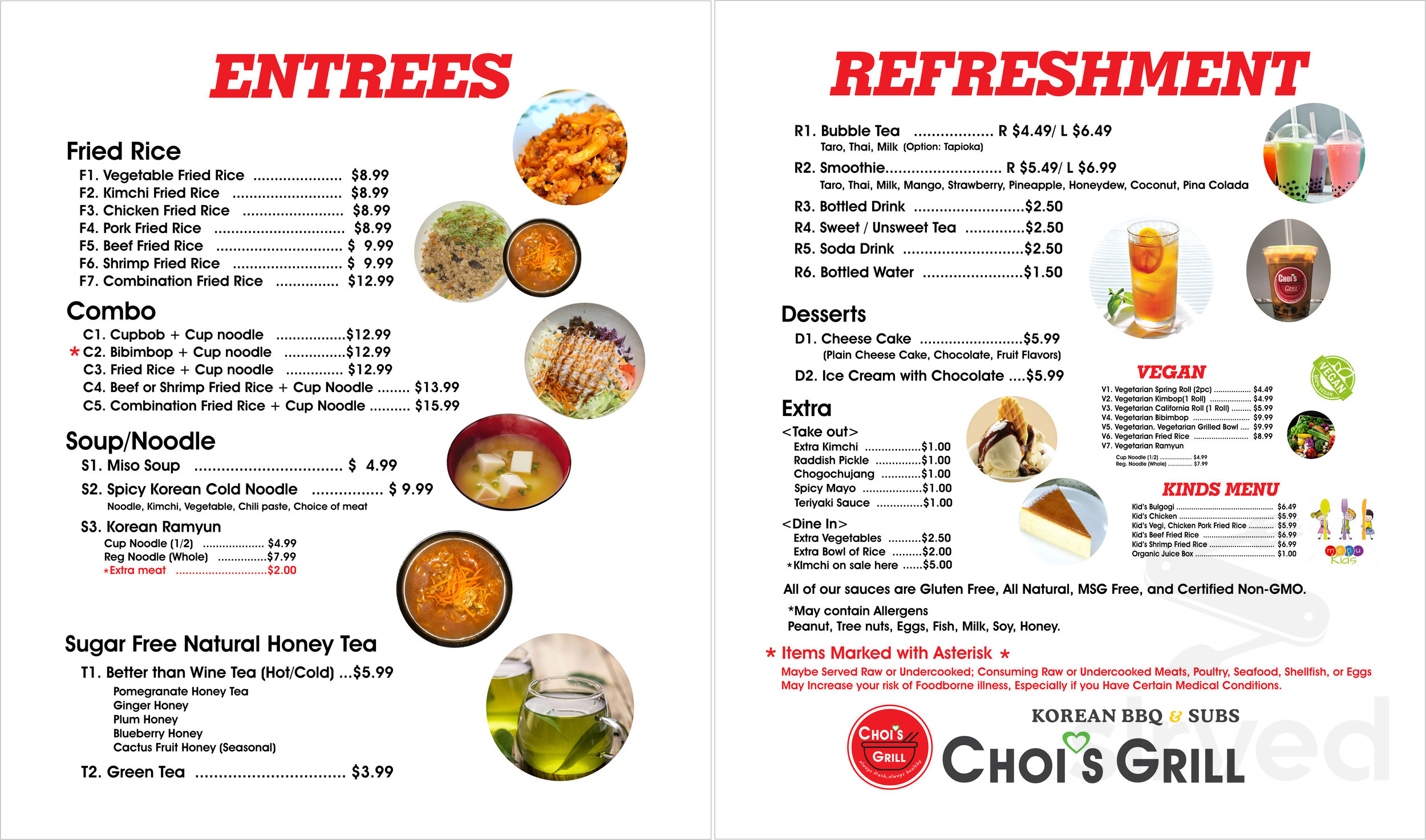 Choi's Grill by Chef JK menu in Suwanee, Georgia, USA