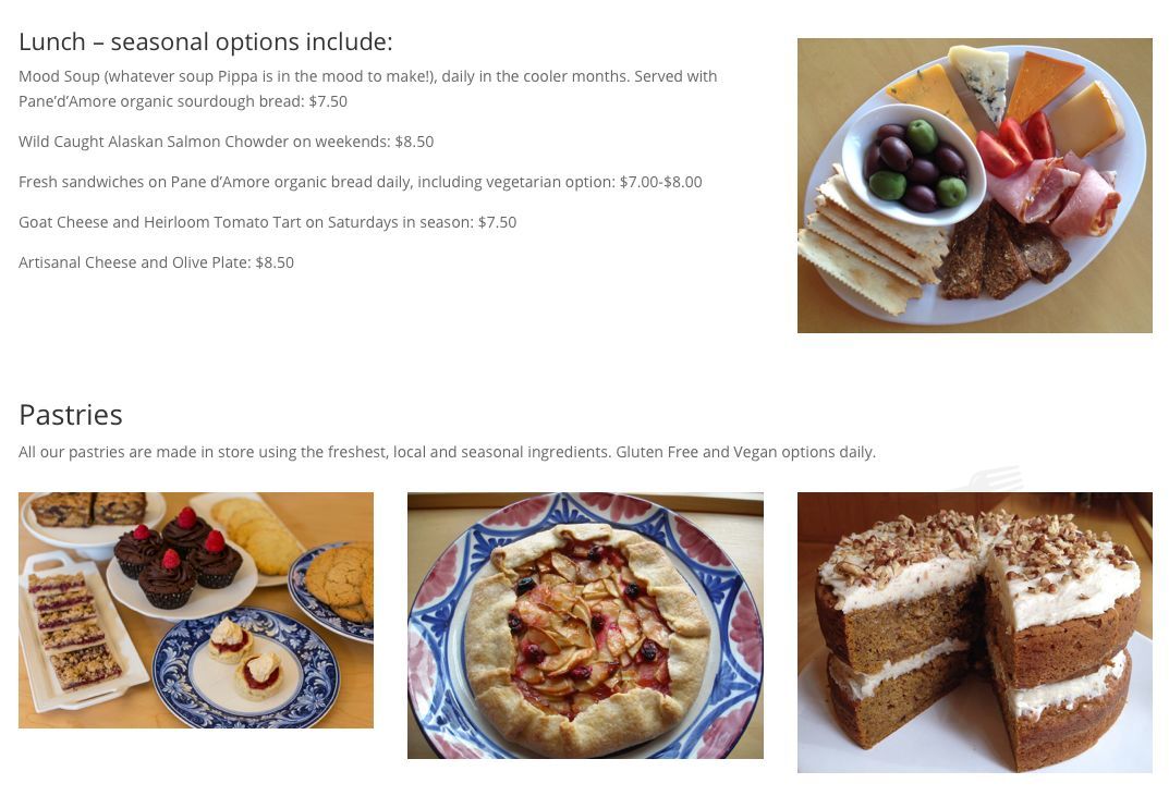 Cafe Tenby menus in Port Townsend, Washington, United States