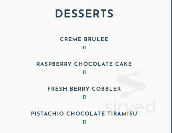 The 908 menu in Long Beach, California, USA