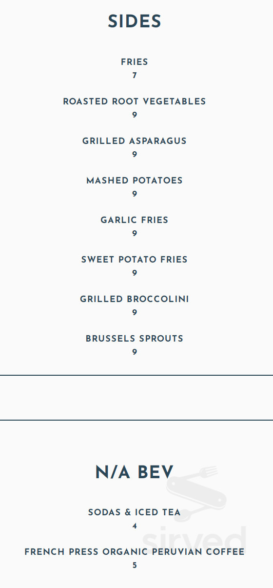 The 908 menu in Long Beach, California, USA