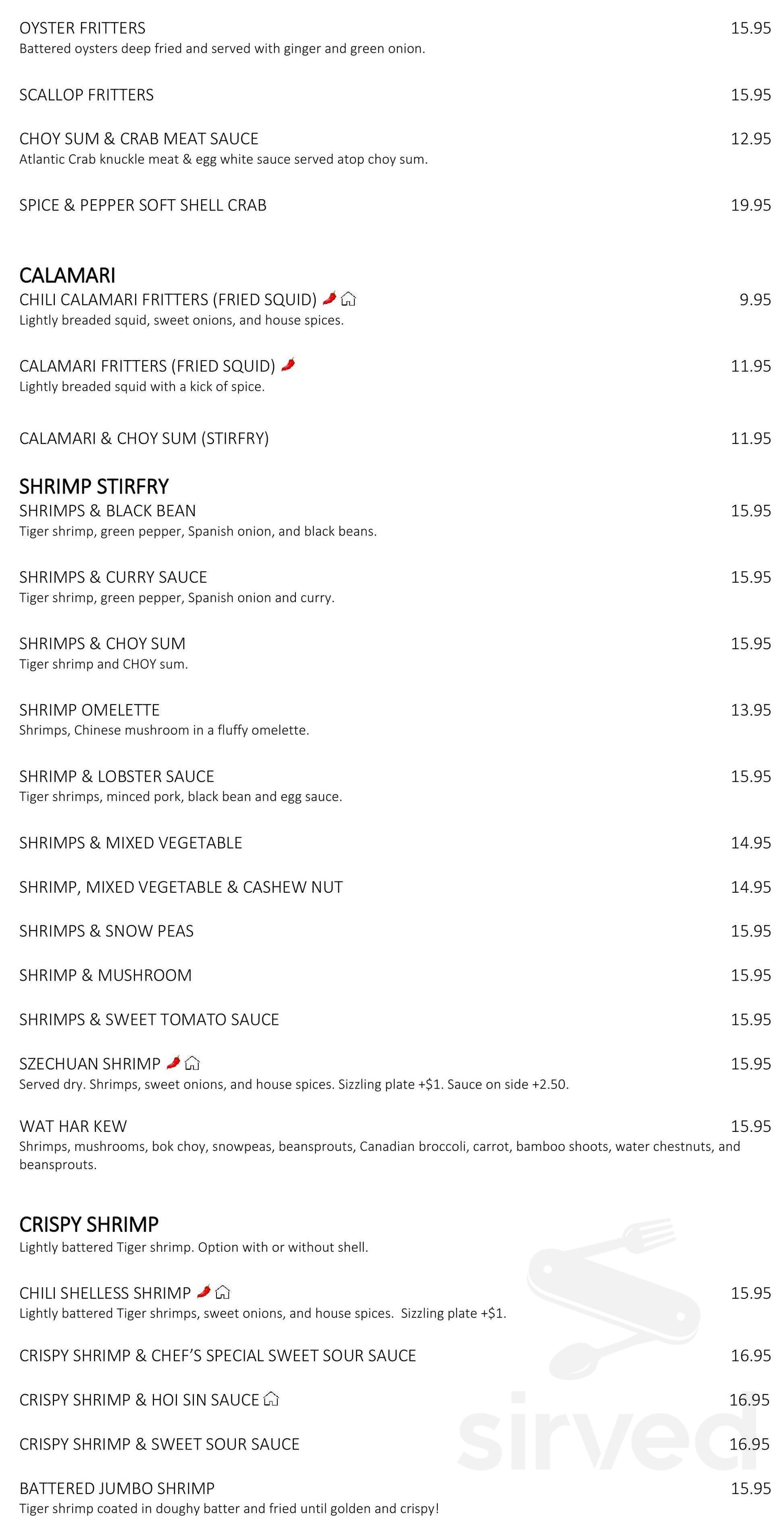 Yueh Tung Restaurant menu in Toronto, Ontario, Canada