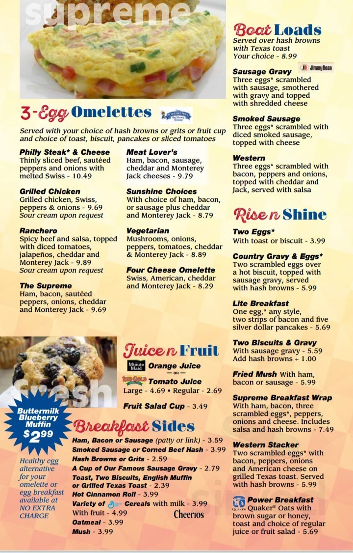 Sunshine Cafe Muncie menus in Muncie, Indiana, United States