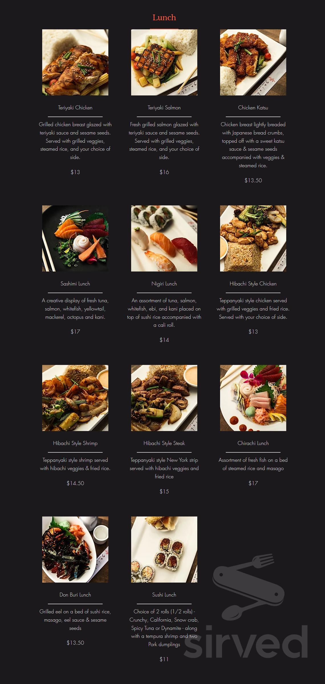 Menu for Geisha, Sushi With a Flair - Denham Springs in Denham Springs ...