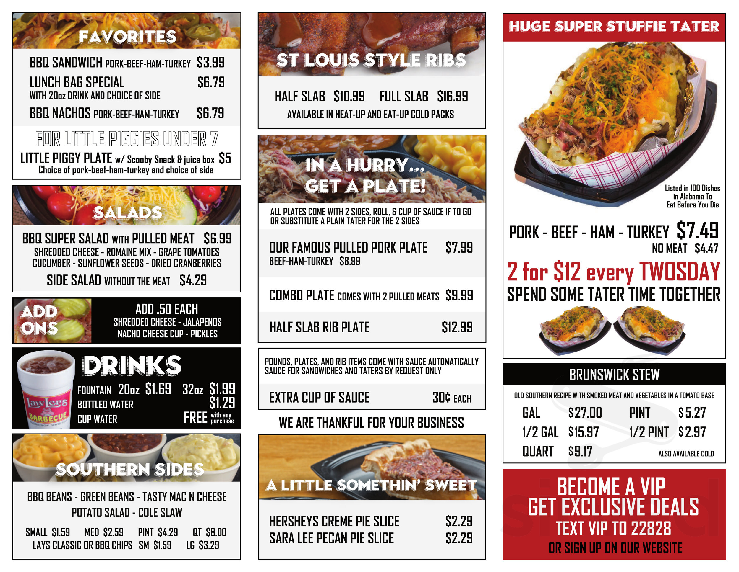 LawLers Barbecue Menu In Madison Alabama USA LawLers Barbecue Menu In Madison Alabama USA