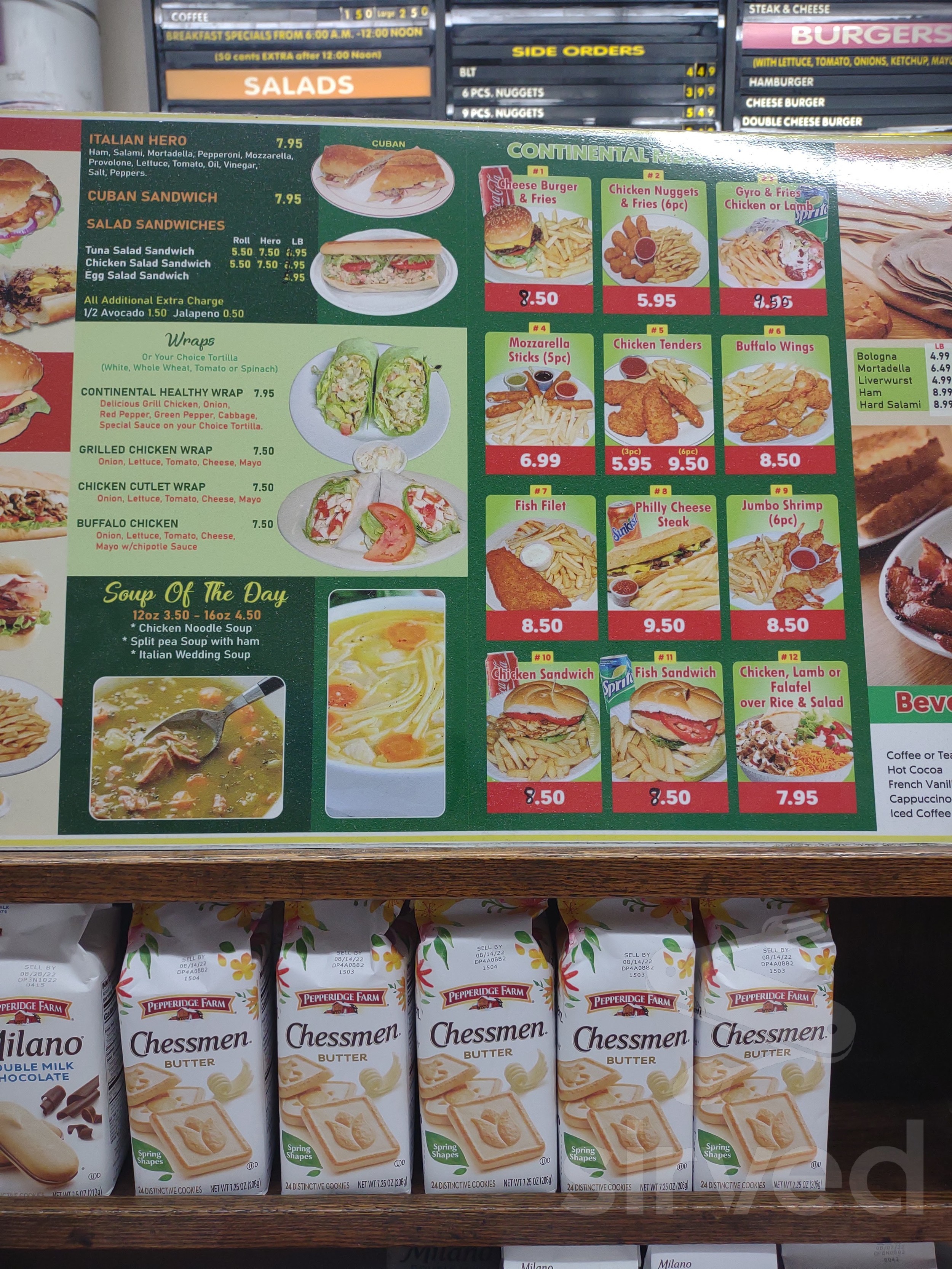Continental Lunchonette & Deli menu in Forest Hills, New York, USA