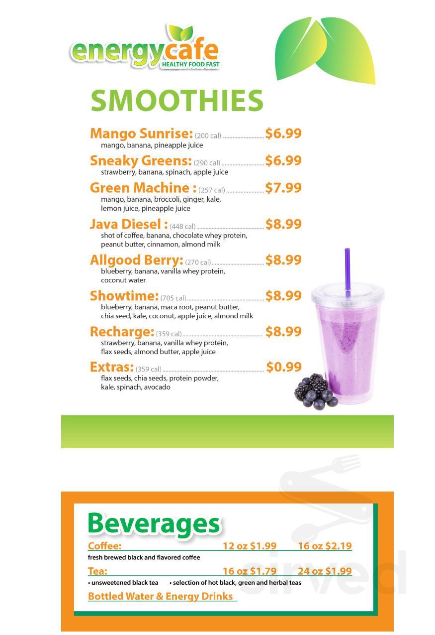 Energy Cafe (Duke Energy Bldg) menu in Charlotte, North Carolina, USA