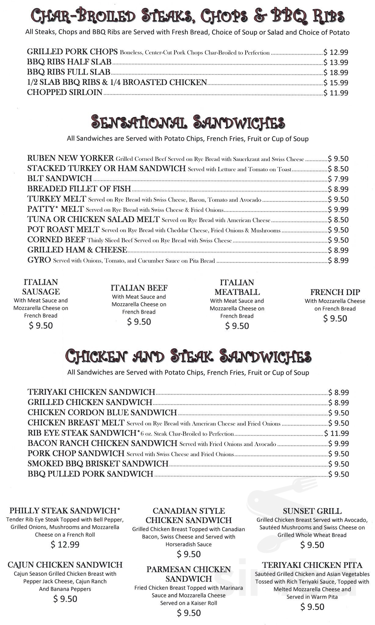 Mickey's Family Grill menus in Muskego, Wisconsin, United States