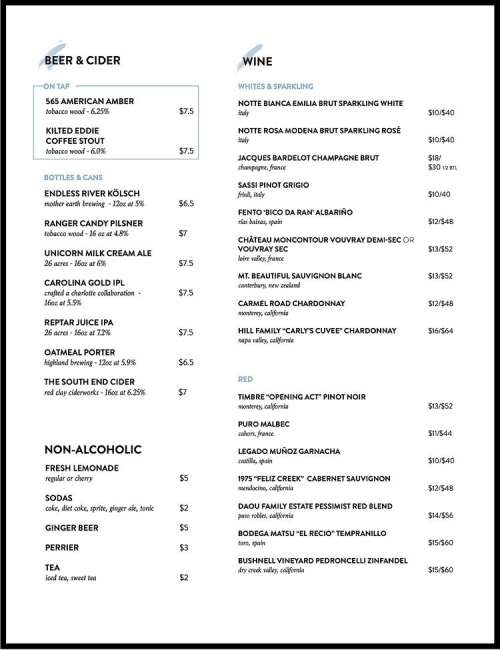Blue Jay Bistro menu in Littleton, North Carolina, USA