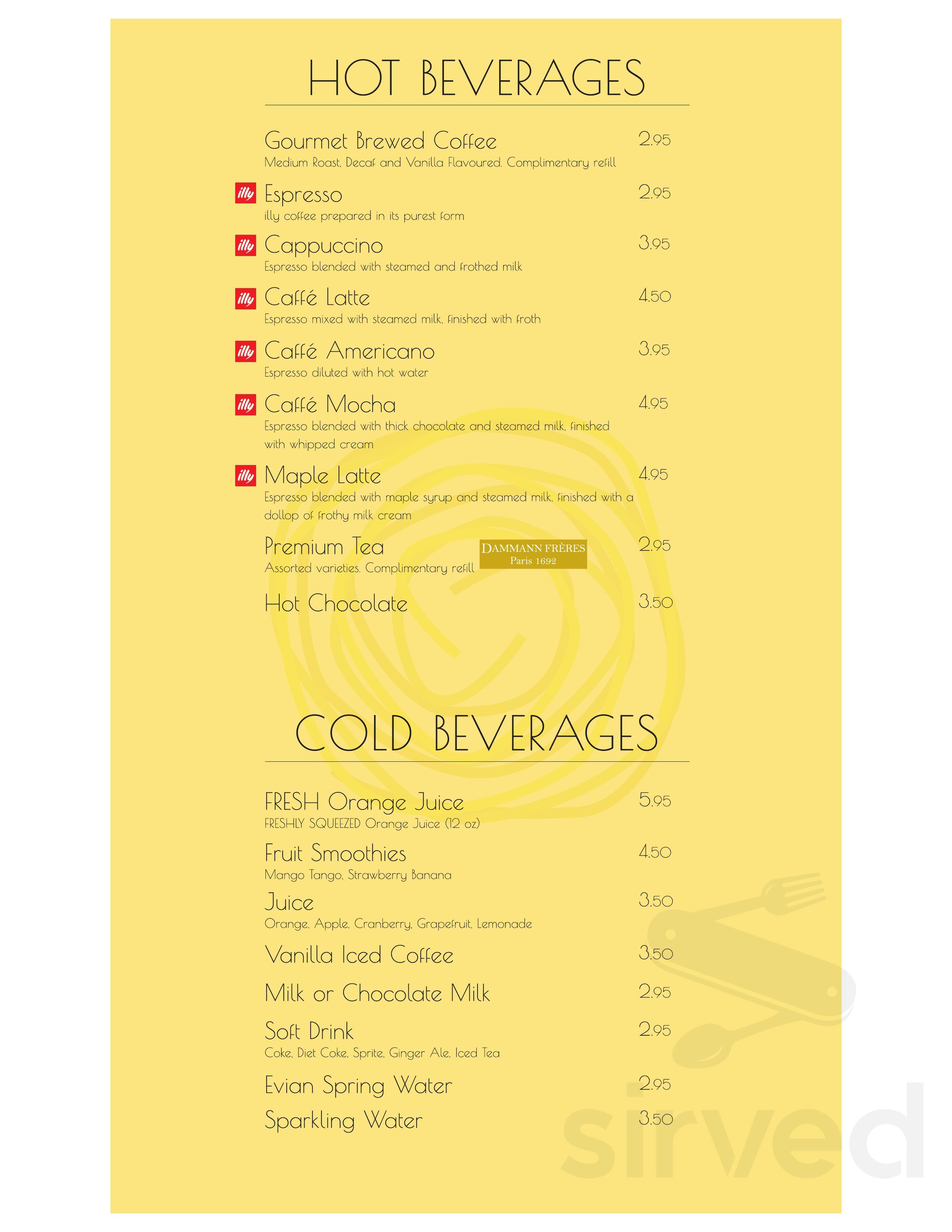 Evviva Breakfast & Lunch menus in Barrie, Ontario, Canada