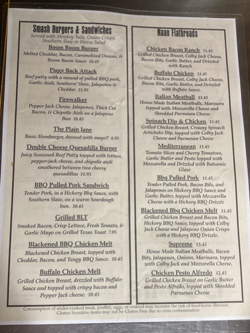 Brass Monkey Pub & Patio menu in Monroe, Louisiana, USA