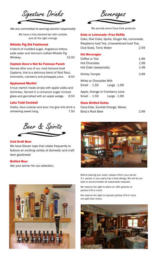 Appleseed Restaurant & Catering menu in Bradford, New Hampshire, USA