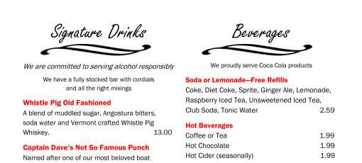 Appleseed Restaurant & Catering Menu - Bradford, New Hampshire | Sirved