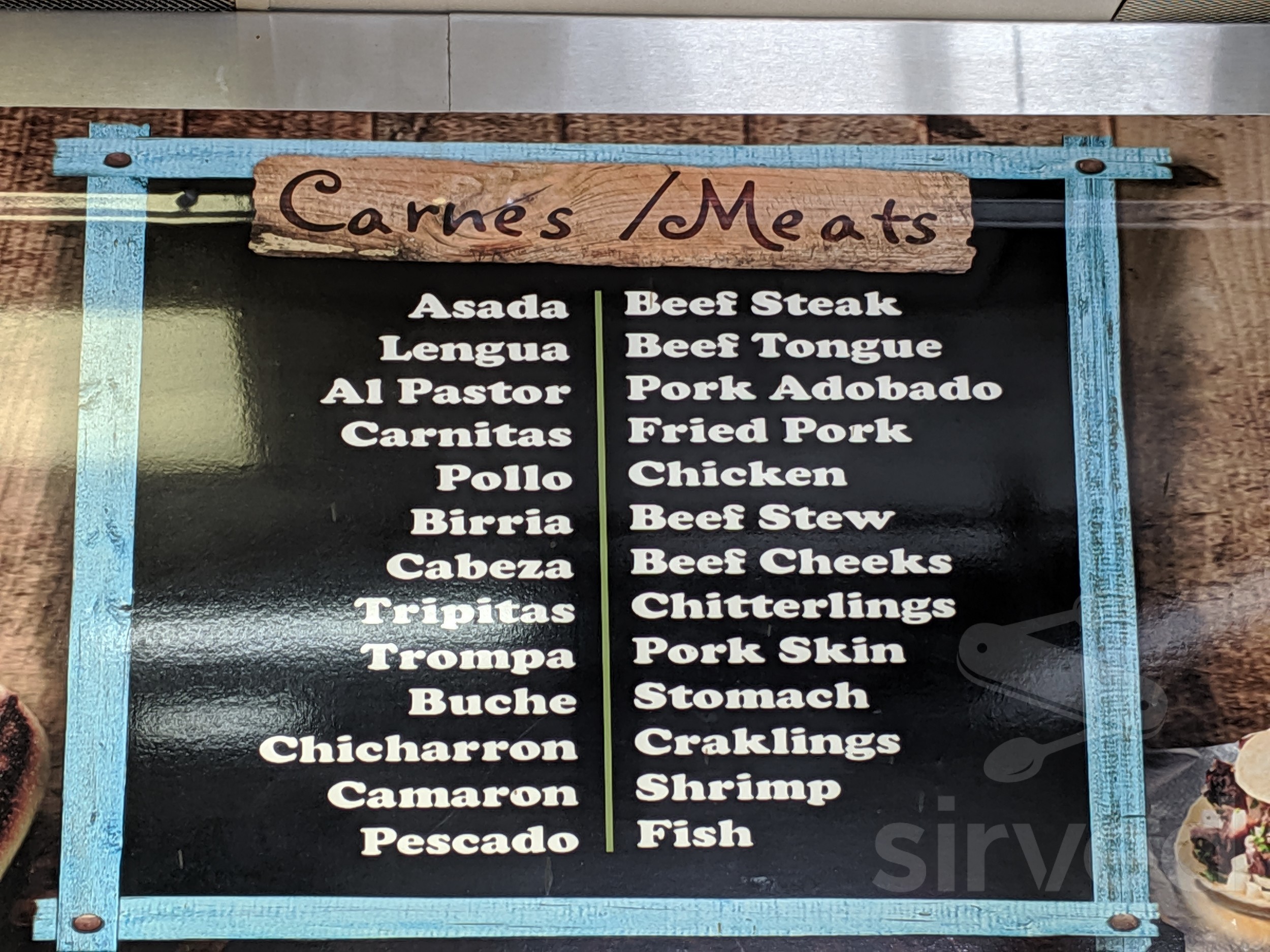 Carnicería Azteca menu in Prescott Valley, Arizona, USA