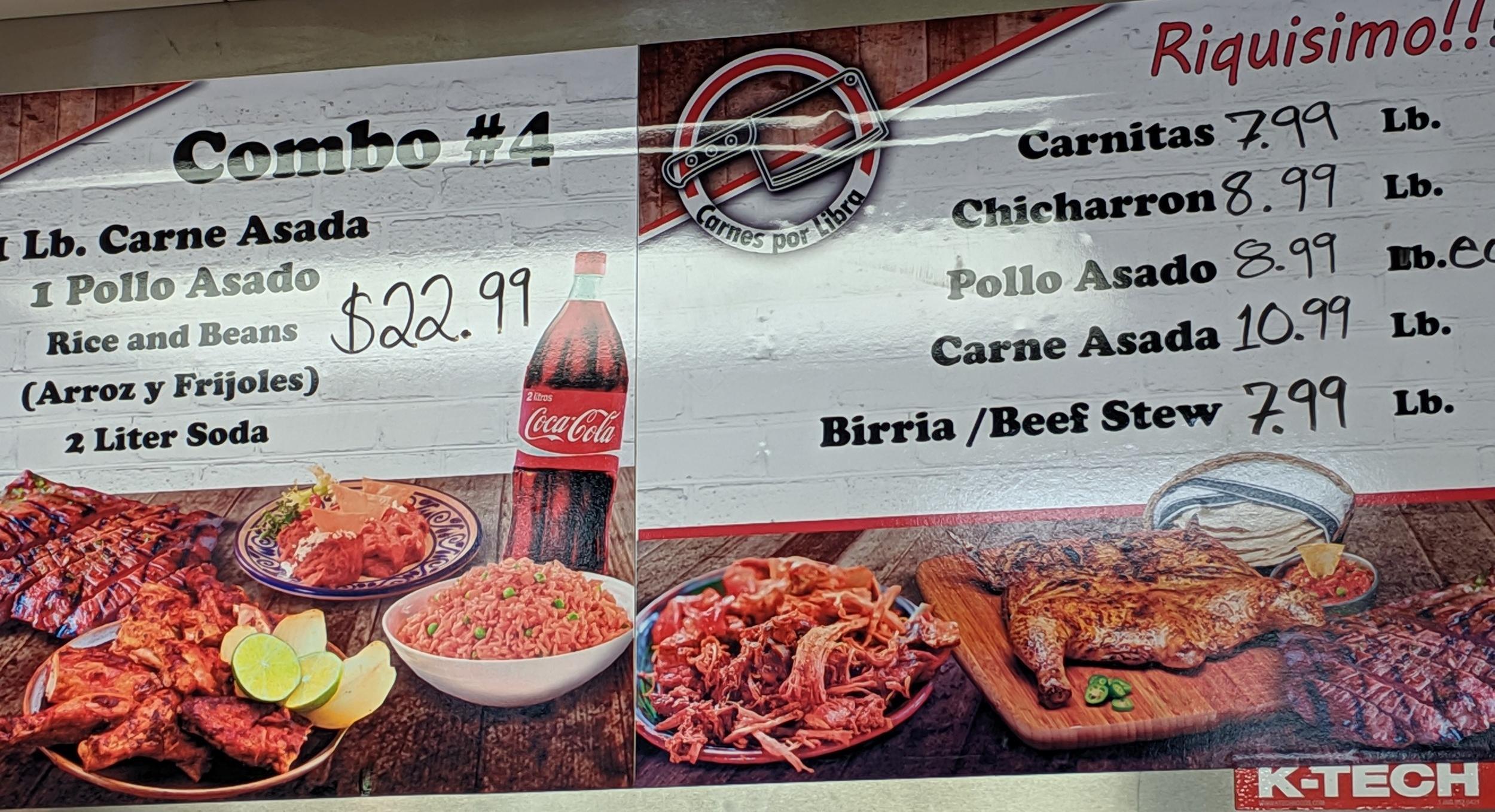 Carnicería Azteca menu in Prescott Valley, Arizona, USA