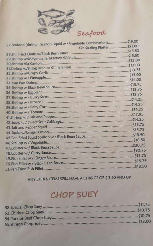 cathay inn chop suey menu in Waianae, Hawaii, USA