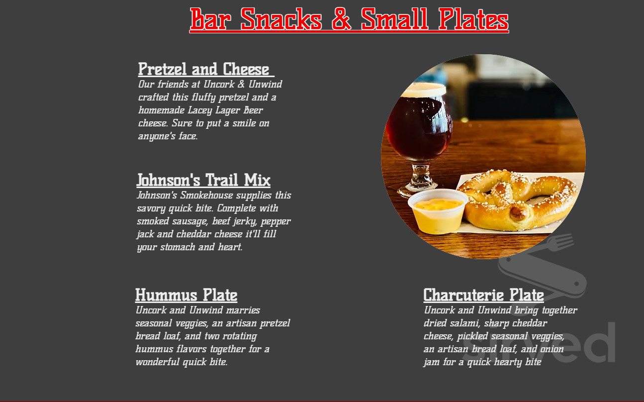 Top Rung Brewing Company menu in Lacey, Washington, USA