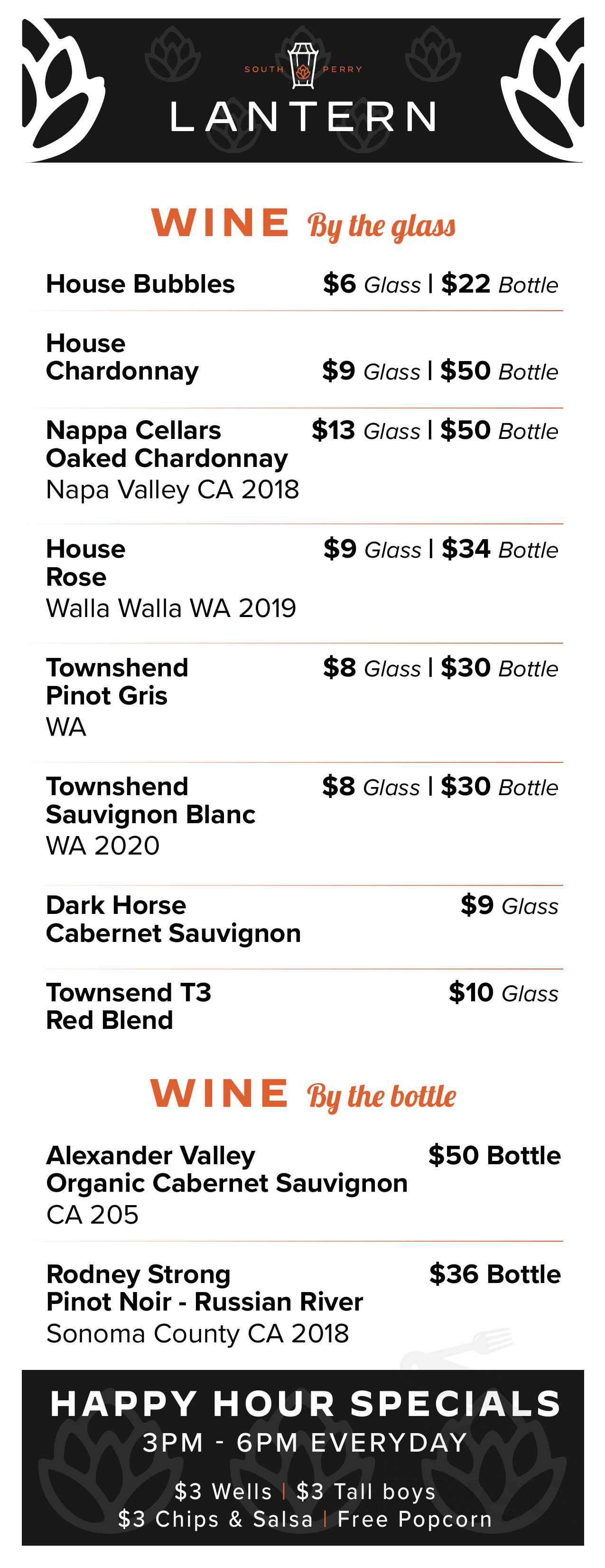 South Perry Lantern menu in Spokane, Washington, USA