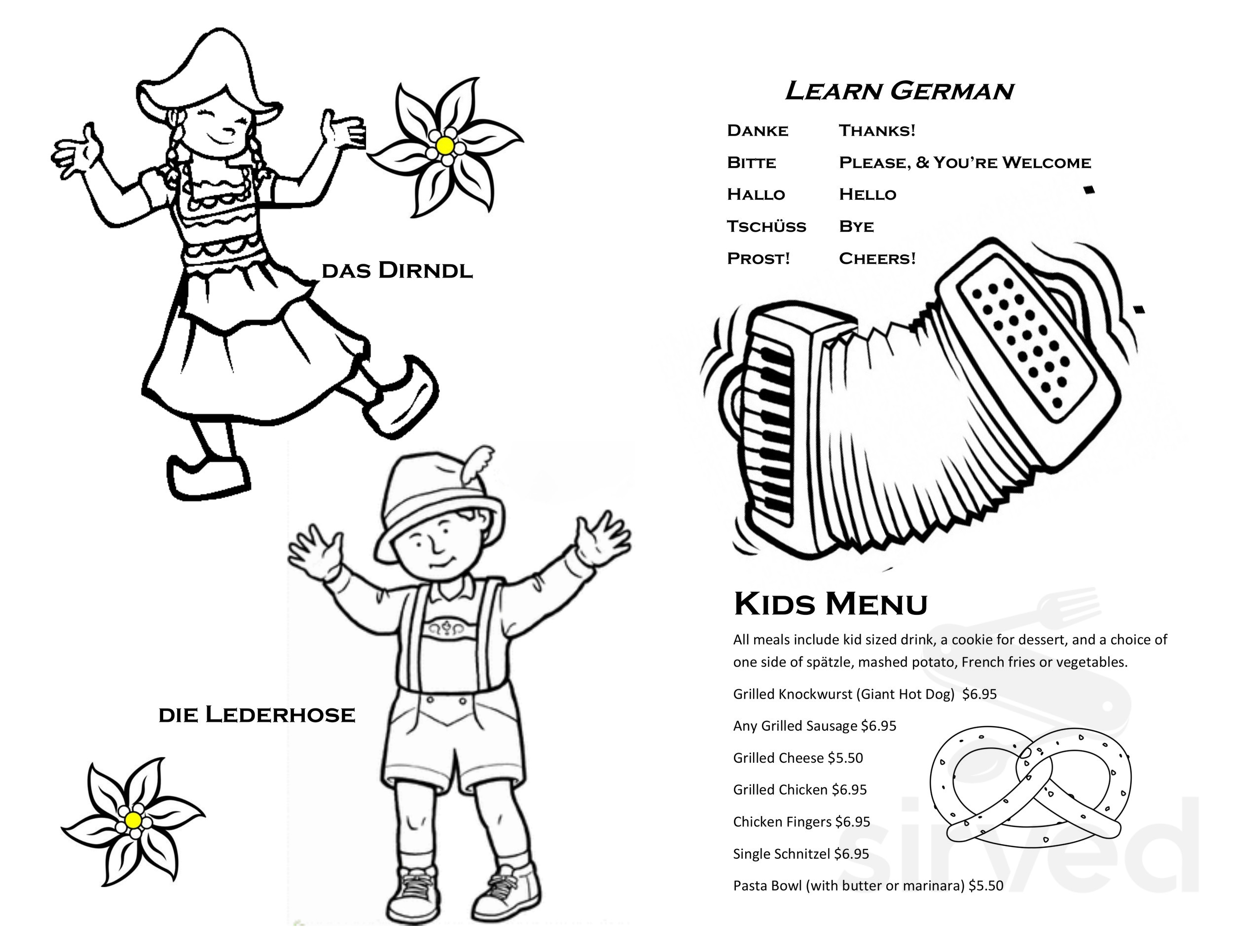 Munich Haus Restaurant menu in Chicopee, Massachusetts, USA