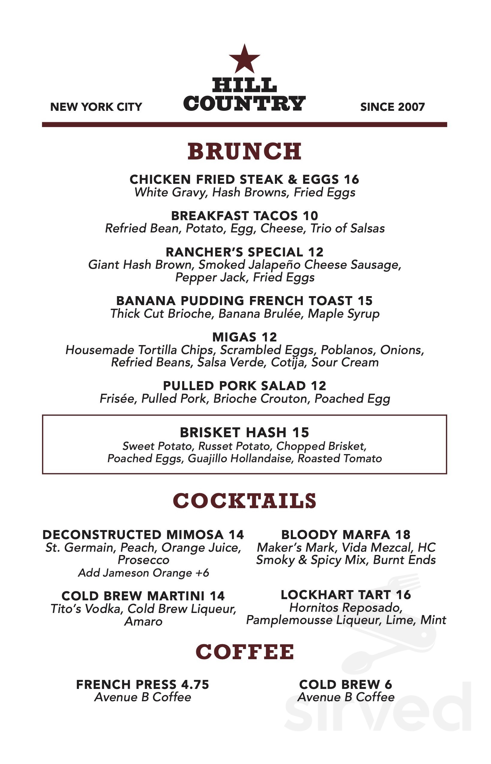 Menu - 410 7th St NW WA's Hill Country Barbecue Market | Sirved