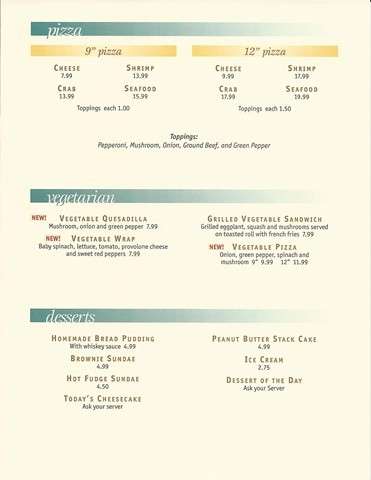 Ships Cafe Restaurant and Crab House menu in Catonsville, Maryland, USA