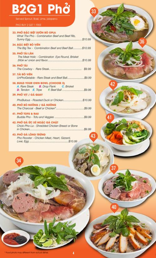 Bistro B menu in Dallas, Texas, USA