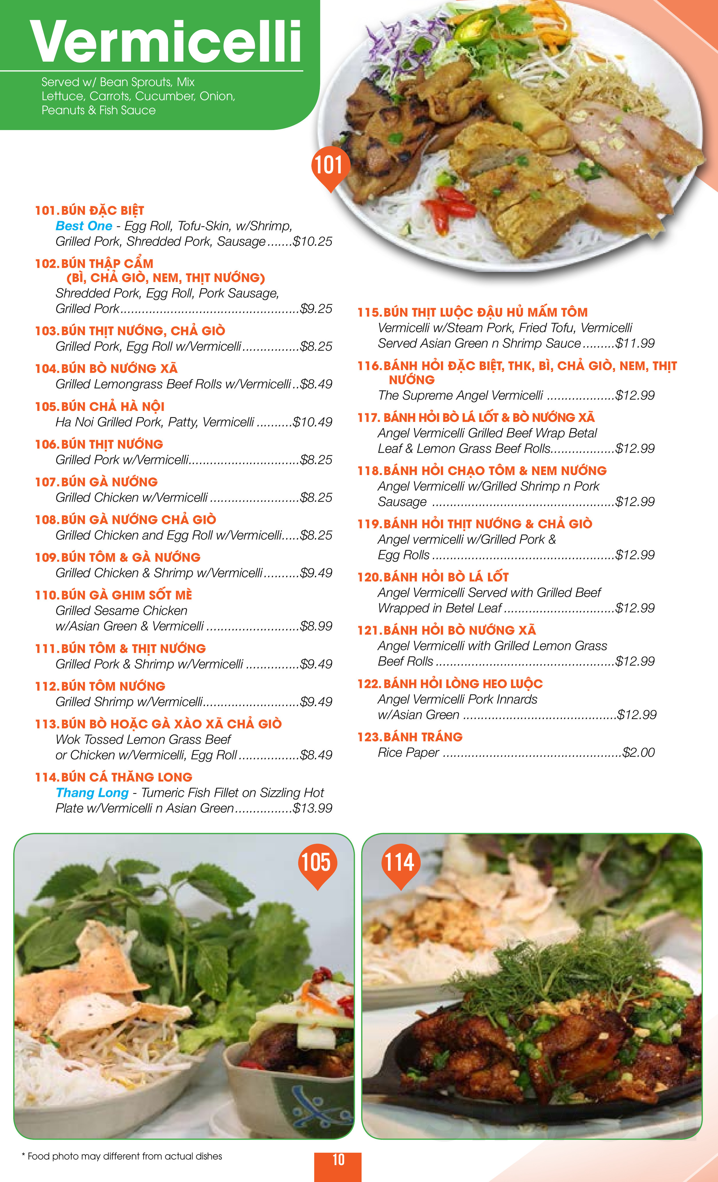 Bistro B menu in Dallas, Texas, USA