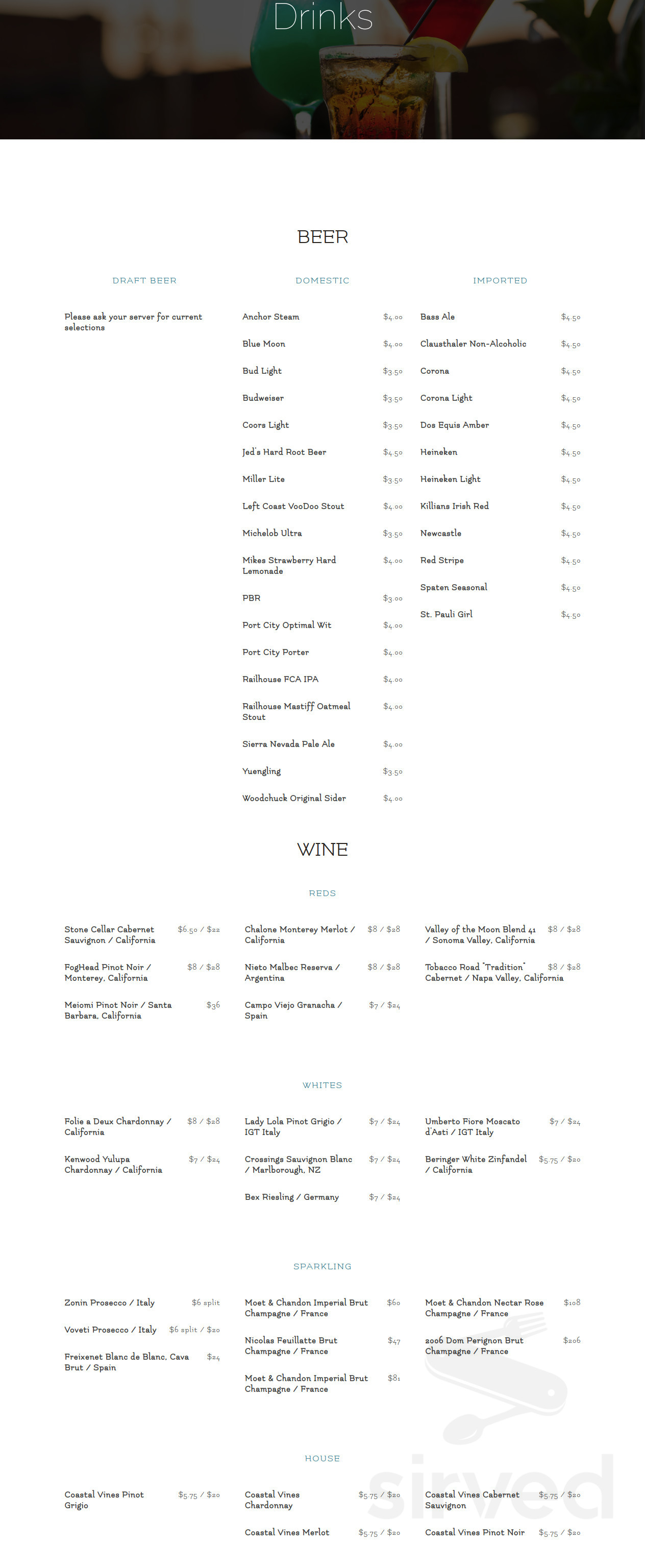 Mannings Restaurant menu in Clayton, North Carolina, USA