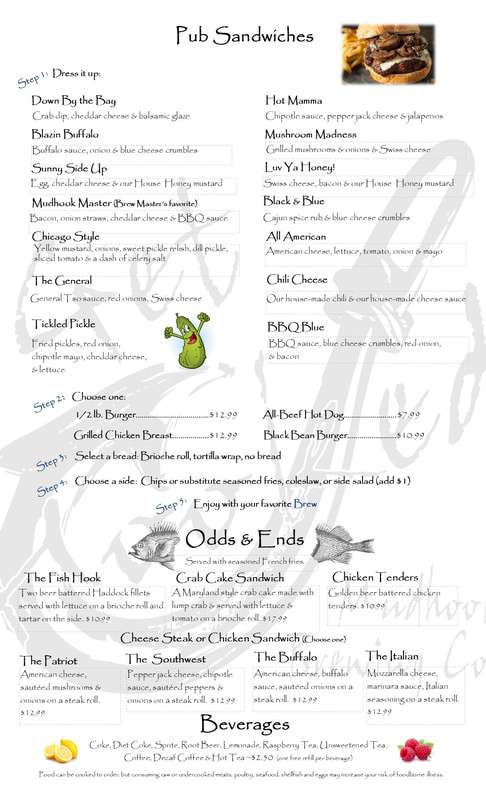 Mudhook Brewing Company menu in York, Pennsylvania, USA