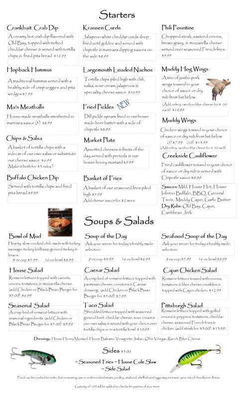 Mudhook Brewing Company menu in York, Pennsylvania, USA