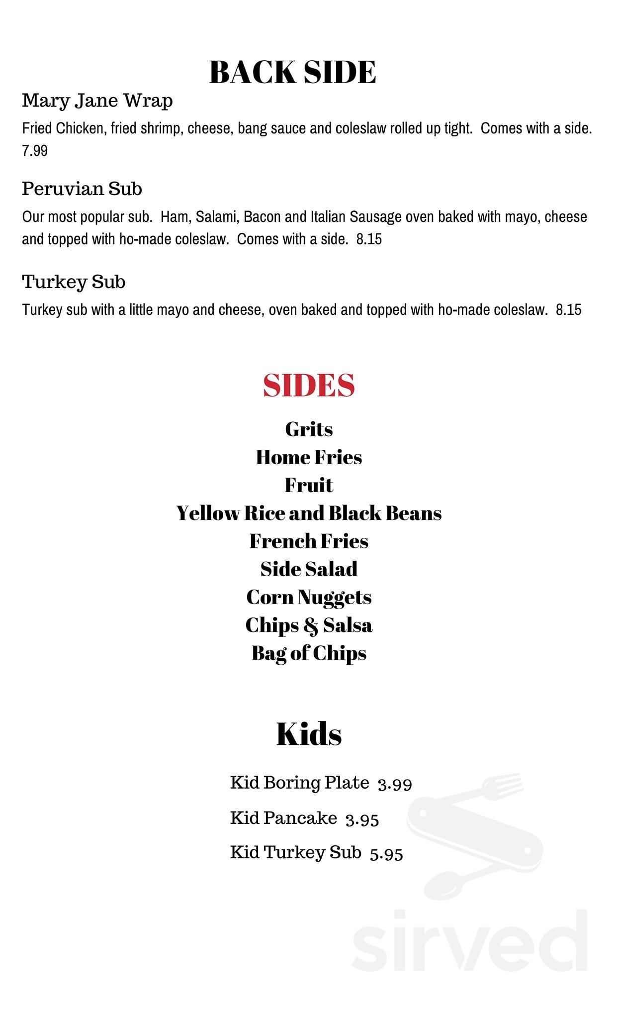 Grom menus in Jacksonville Beach, Florida, United States