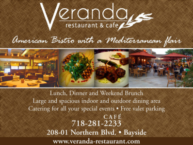 Menu for Veranda in Queens, NY | Sirved