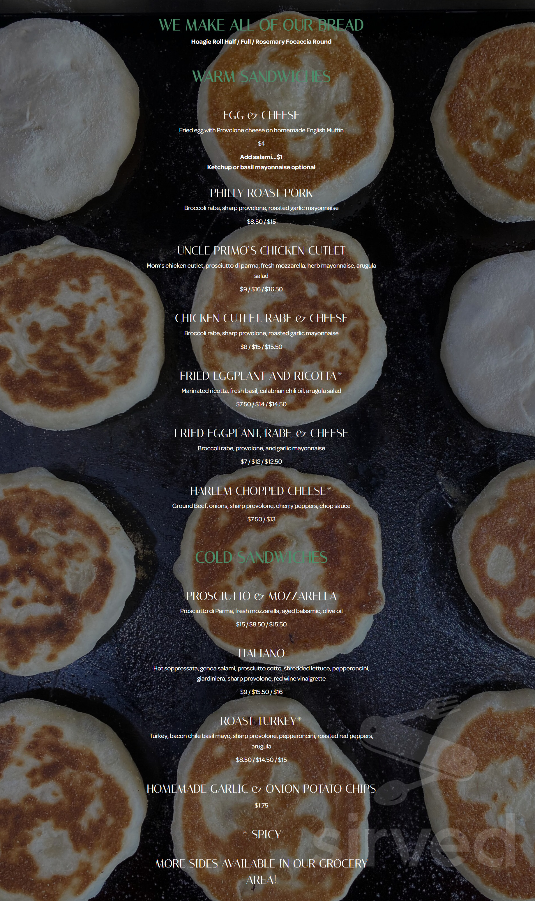 Ideal's Sandwich and Grocery menu in Durham, North Carolina, USA