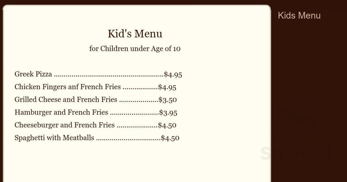 Theos Metro menus in Kingston, Pennsylvania, United States