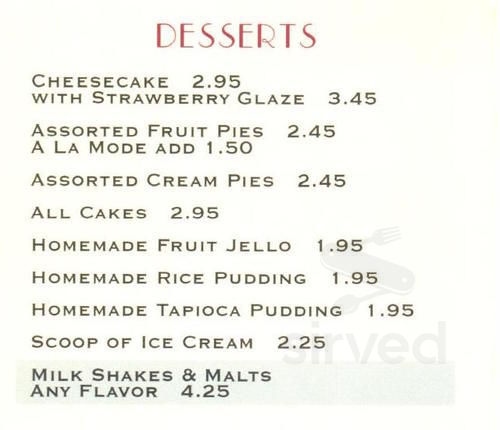 Menu for Hi-View Restaurant in Villa Park, IL | Sirved