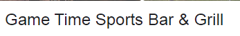 Menu for Game Time Sports Bar & Grill in Middleton, WI | Sirved