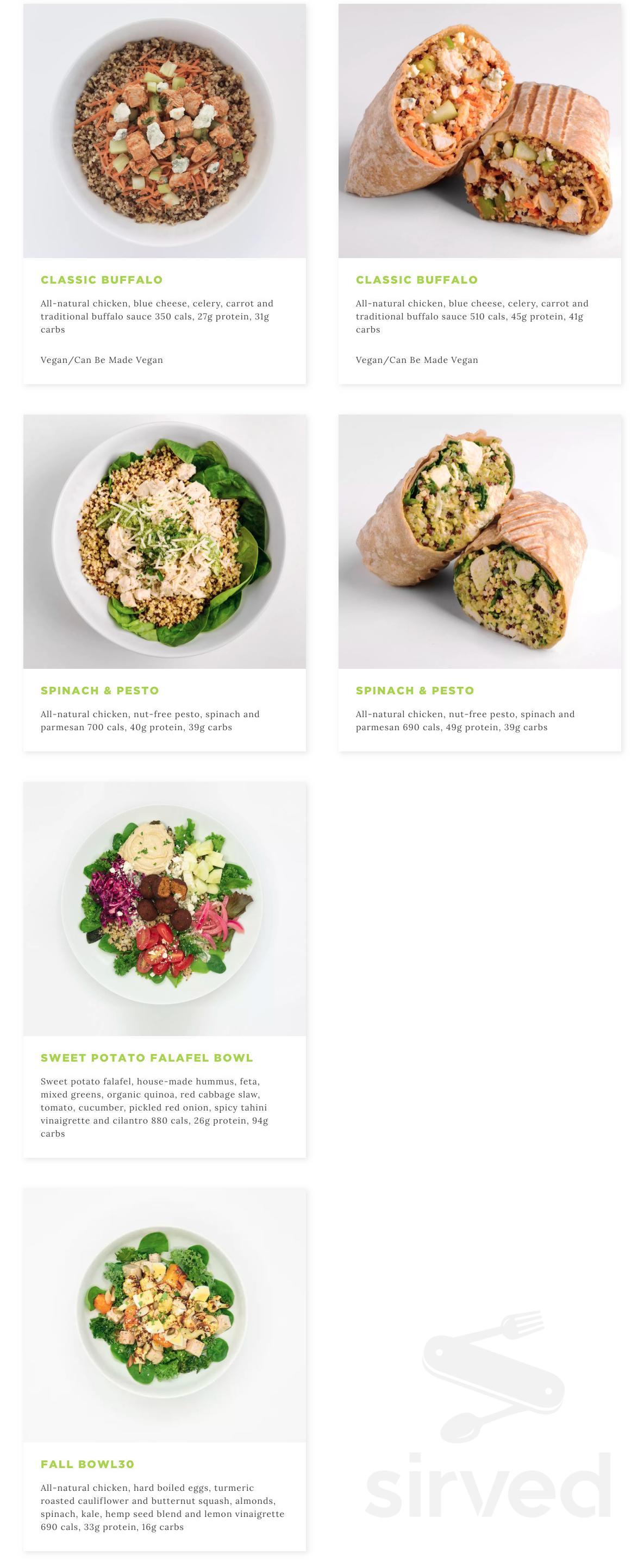 Menu - Chicago IL's Protein Bar & Kitchen | Sirved