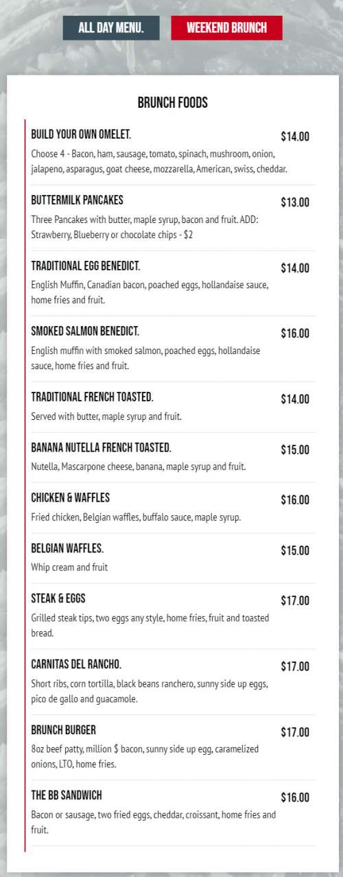 The Neighborhood Tavern. menu in Northborough, Massachusetts, USA