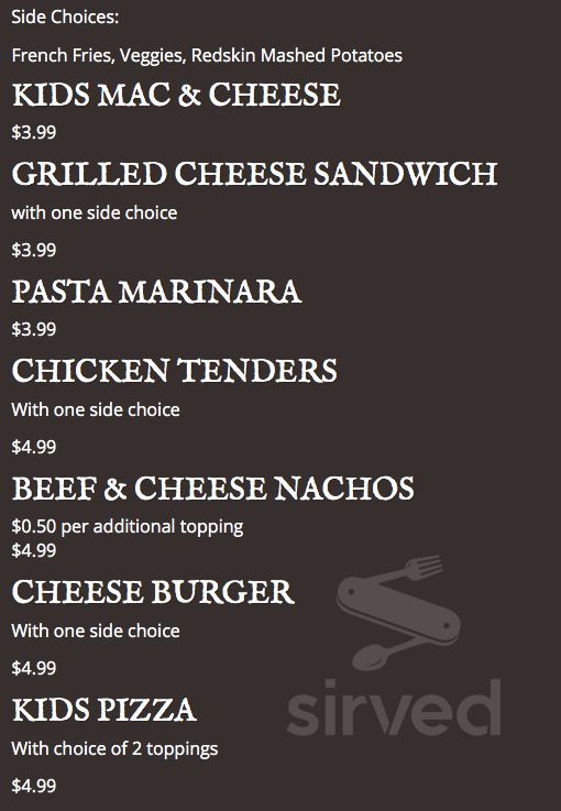 Timbers Bar & Grill menu in Saginaw, Michigan, USA